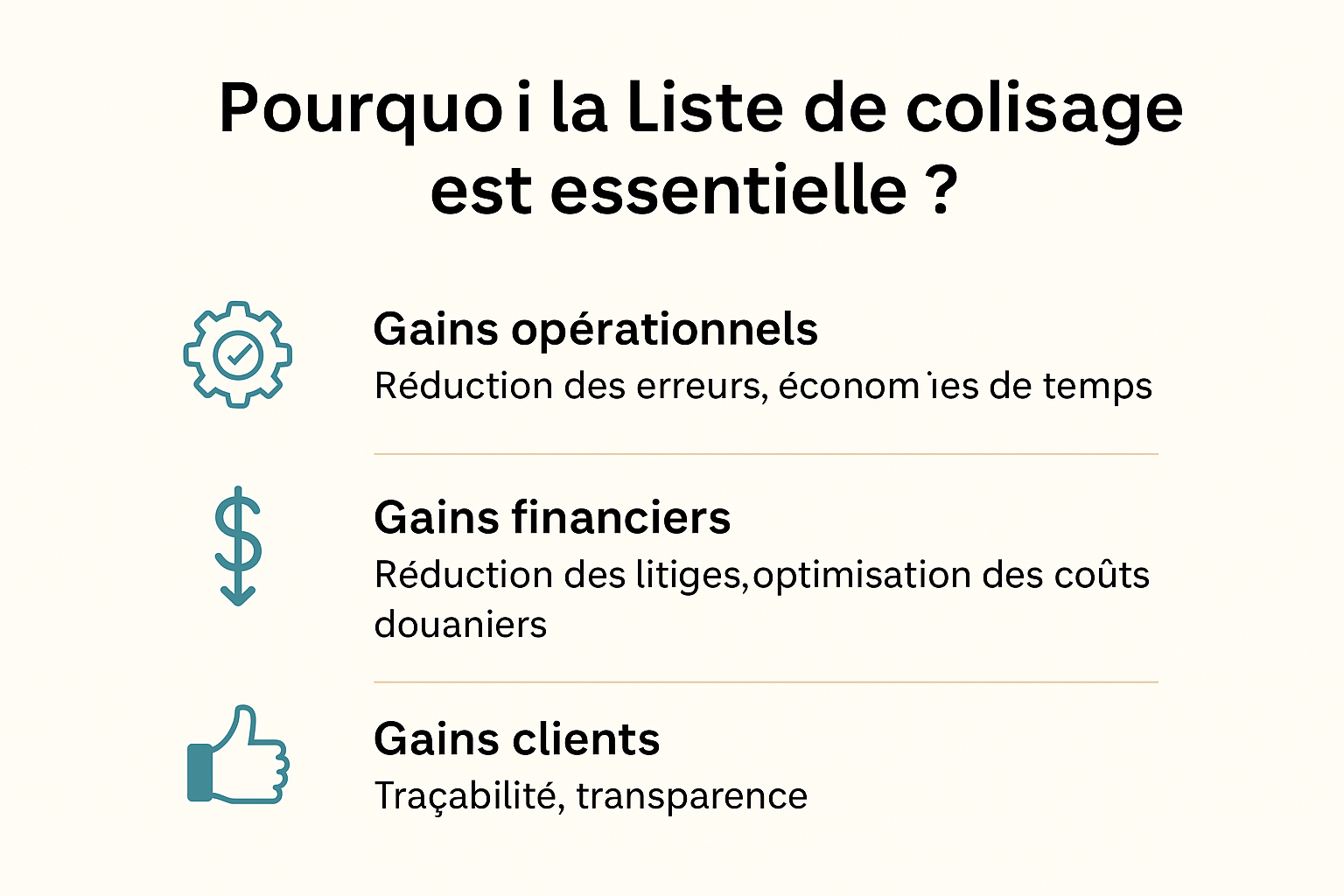 Liste de colisage : guide complet 2025, avec modèle et exemples